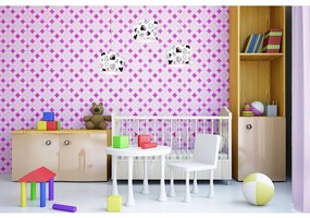 Dětské závěsné svítidlo Minnie, 3x textilní stínítko se vzorem