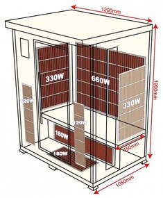 Hanscraft Infrasauna FRANCE SAUNA Luxe 2 133022