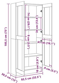 vidaXL Marketos Knihovna betonově šedá 82,5 x 30,5 x 185,5 cm kompozitní dřevo
