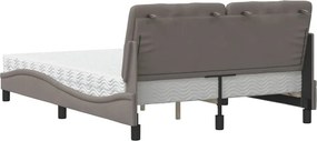 Postel s matrací taupe 140 x 190 cm textil 3310738