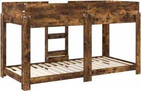 Patrová postel pro děti Kouřový dub 90 x 200 cm 3410519