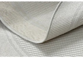 Dywany Luszczow Kusový koberec kulatý TIMO 5979 SISAL venkovní rám bílý Rozměr koberce: 120 cm KRUH