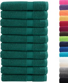 Premium ručníky SOLUND 10 ks zelené 80 x 200 cm 600 g/m² 137340