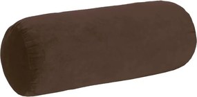 SCANquilt polštářek - válec VELVET hnědá 15 x 40 cm