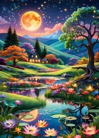 ALIPSON Puzzle Noc za úplňku / 500 dílků