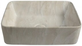 Sapho DALMA keramické umyvadlo na desku, 48x38 cm, marfil MM527
