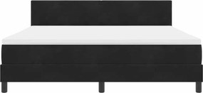 Postel s boxspringem s čelo Černá 180 x 200 cm samet 3339190