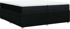 Box spring postel s matrací černá 200x200 cm textil 3285597