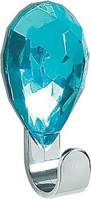 Spirella JEWEL samolepící háček modrý topaz / plast / 30 x 65 mm
