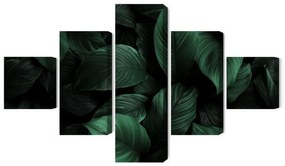 Vícedílný obraz Zelené Listy Na Makro Stupnici Nedostatek Nedostatek Plátno Canvas 200x120
