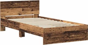 Rám postele s čelem s čelo Staré dřevo 203 x 104 x 70 cm 3376050