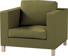 Potah na křesko IKEA Karlanda, krátký barva zelená látka pletený vzor