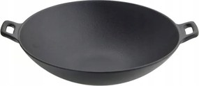 Wok Litinová Pánev 30,5 cm Těžký Odlitek