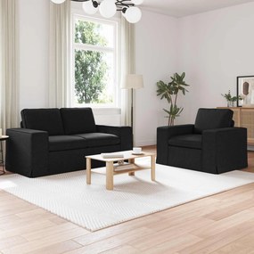Set pohovek 2 ks Černá textil 3407502