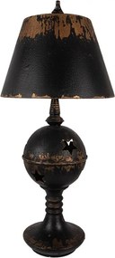 Černá antik kovová lampa Jallia - Ø 35*78 cm E27/ 1*60W