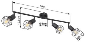 Brilagi - Bodové svítidlo CAGE 4xE14/40W/230V