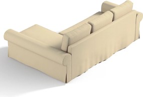 Potah na pohovku IKEA Backabro rozkládací se šezlongem barva krémová látka lesklé, pletený vzor
