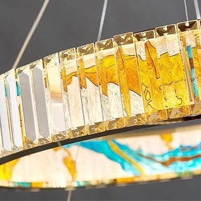 Toolight Toolight, LED stropní svítidlo 60cm + dálkové ovládání APP1748-CP, zlatá-průhledná, OSW-07894