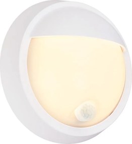 BRI 3785016 Puni LED venkovní nástěnné svítidlo, pohybové čidlo, soumrakový senzor, nabíjecí, bílé - BRILONER