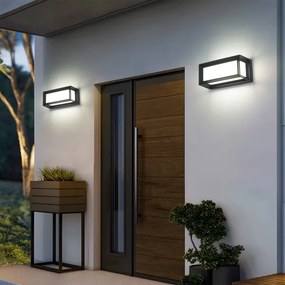Brilagi - LED Venkovní nást. svítidlo se senzorem PARKER LED/12W/230V černá IP44