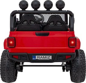 Ramiz Terénní autíčko OFF-ROAD 3.0 pro děti červené + dálkové ovládání + plynulý start + pásy + audio LED