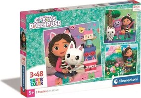 Clementoni PUZZLE Gábinin kouzelný domek / 3x48 dílků / od 5 let