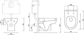 Aqualine Modis MD001 WC mísa závěsná