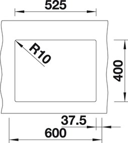 Granitový dřez Blanco SUBLINE 340/160 U InFino aluminium dřez vlevo 523550