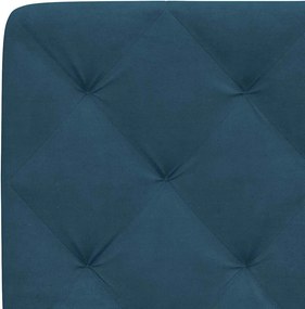 Postel s matrací modrá 100 x 200 cm samet 3208644