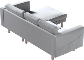 Potah na pohovku IKEA Norsborg 3-místná se šezlongem barva šedá látka sametová