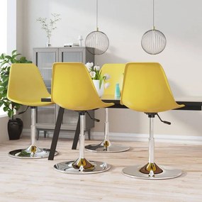 Petromila Otočné jídelní židle 4 ks žluté PP
