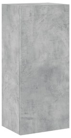 4dílná obývací stěna betonově šedá kompozitní dřevo - Default Title