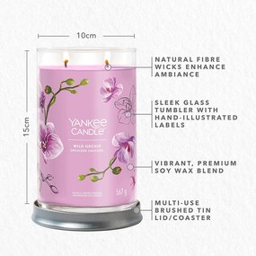 Yankee Candle vonná svíčka Signature Tumbler ve skle velká Wild Orchid 567g