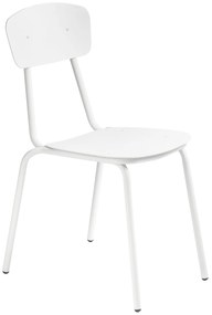 Bílá kovová zahradní židle MARA SIMPLE OUTDOOR