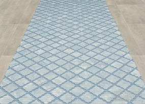 Breno Koupelnová pěnová předložka SOFTY-TEX 79835 modré dlaždice, šíře 65 cm, Modrá