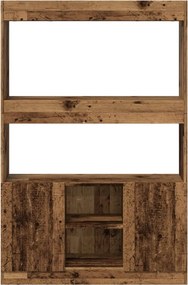 Skříň highboard old wood 92 x 33 x 140 cm kompozitní dřevo 3309616