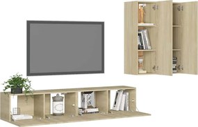 4dílný set TV skříněk dub sonoma kompozitní dřevo 3079001