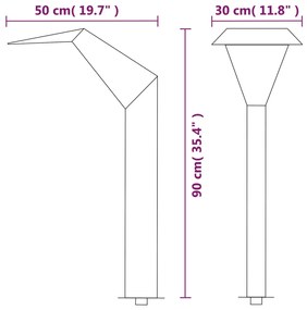 vidaXL Bazénová fontána nerezová ocel 50 x 30 x 90 cm stříbrná