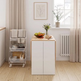 Costway Skládací stůl kulatý Skládací pro 4 až 7 osob – 163 × 80 × 75 cm