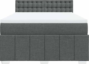 Box spring postel s matrací tmavě šedý 140 x 190 cm textil 3287078