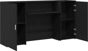 Recepční stůl černý dub 200x50x103,5 cm kompozitní dřevo 3324215