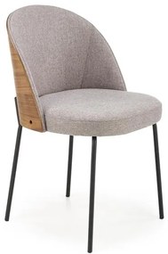 HALMAR K451 židle šedá/světlý ořech