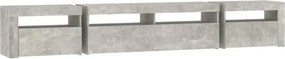 TV skříňka s LED osvětlením betonově šedá 240x35x40 cm 3152725