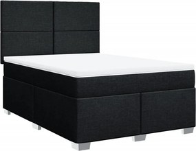 Box spring postel s matrací černá 160x200 cm textil 3290534