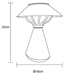 Globo 36639A - LED Solární lampa 10xLED/0,06W/1,2V IP44 černá