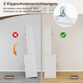 Costway Dřevěná kuchyňská skříňka s ratanovými dvířky a 2 zásuvkami a 2 USB