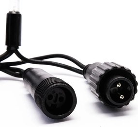 Easy Fix LED světelný řetěz, 5 m, venkovní, zelený, 50 diod, černý kabel, IP67