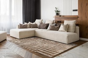 Dywany Łuszczów, Kusový koberec Flim 010-B1 beige, 120x160, béžová, ložnice