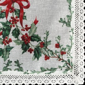 VÁNOČNÍ BĚHOUN NA STŮL XMAS7 40X140 CM VZOROVANÝ