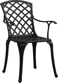 3dílný bistro set litý hliník černý 3070587
